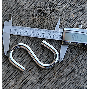 WALLNITURE Premium Quality Heavy-Duty Small S Shaped Utility Hooks Chrome Finish 3.5 Inches Pack of 2