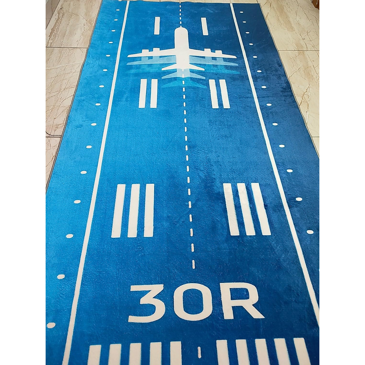 Generic Runway Rug,Track Rug,Aircraft Rug,Aviation Carpet,Airport Rug,Plane Rug,Runway Area Rug,Floor Area Rug,Racing Track Rug,Road Pattern Rugs RM1205.0 60x100Cm//23x39 inch