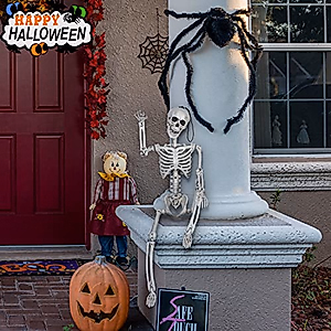 XONOR 3ft Halloween Skeleton Realistic Human Plastic Full Body Skeleton with Movable Joints for Haunted House Props Decorations