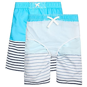 Wippette Baby Boy Rash Guard Swimsuit Set – 2-Piece UPF 50+ Dinosaur Bathing Suit for Boys (Infant/Toddler/Boy), Size 12 Months, BlueDino