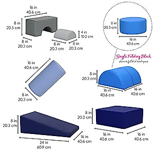 Factory Direct Partners 12364-CT SoftScape Playtime and Climb Multipurpose Playset for Infants, Toddlers 9m-2yrs (6-Piece)- Contemporary