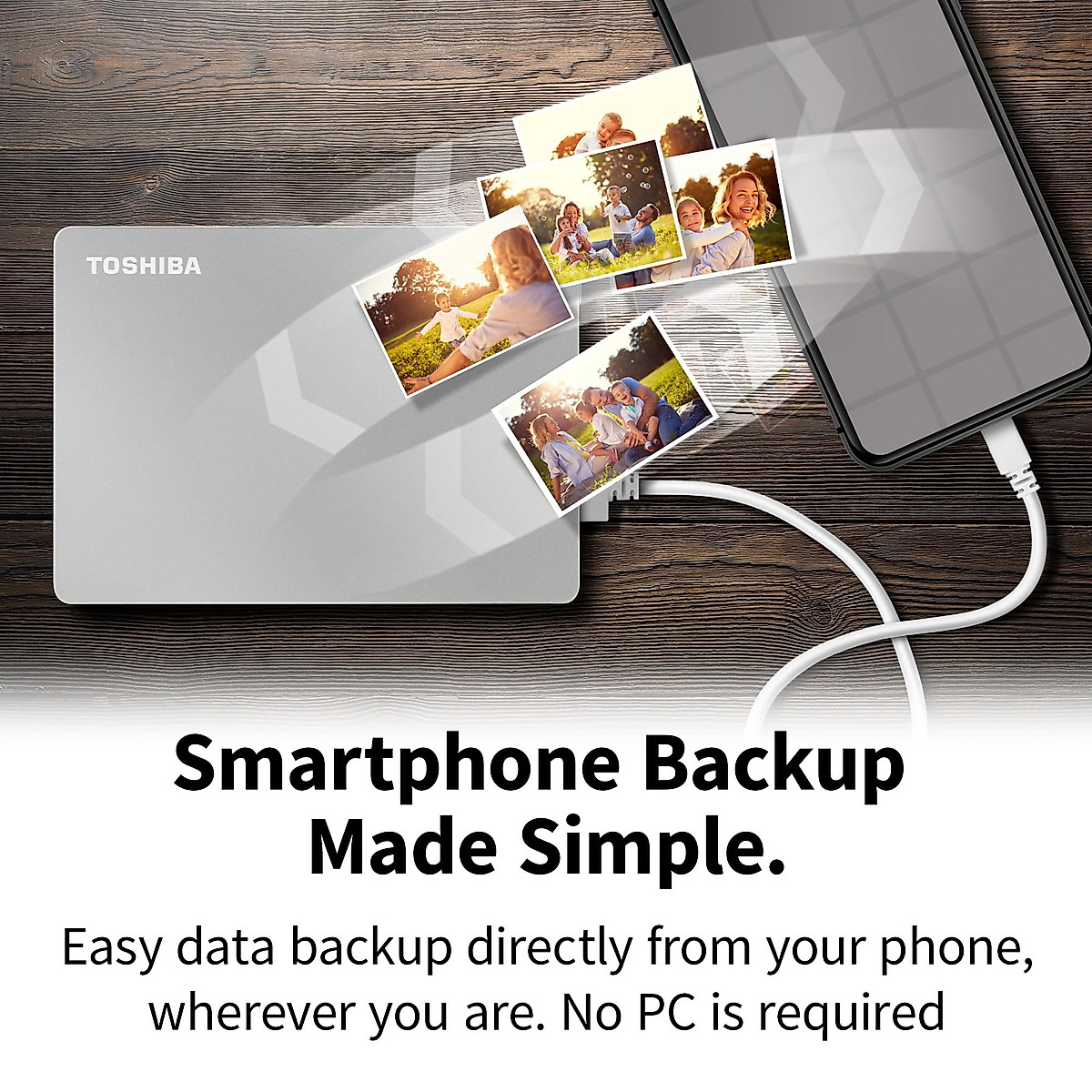 Toshiba 4TB Canvio Flex Portable External Hard Drive for Mac, Windows PC and Tablet use, Compatible with Most USB-C and USB-A Devices, Silver (HDTX140ESCAA)