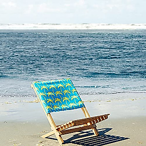 Duck Covers Bamboo Beach Chair, Real Teal Palm