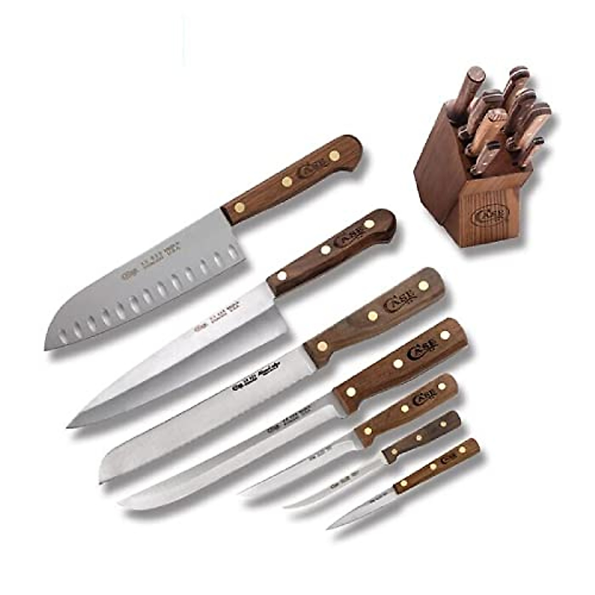 Case Cutlery Nine Piece Block Set Walnut CA10249