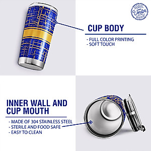 BBGreek Sigma Gamma Rho Sorority Paraphernalia - Official Vendor - 20 oz Stainless Steel Insulated Tumbler - Tile Design