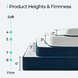 LINSY LIVING Firm King Mattress Topper, Gel-Infused Memory Foam for Pressure Relief, Removable and Washable Tencel™ Cover, CertiPUR-US Certified, Oeko-TEX, 3 Inces