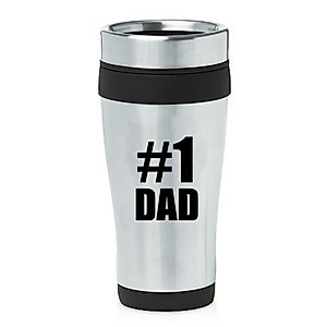 Black 16oz Insulated Stainless Steel Travel Mug Z01#1 Dad