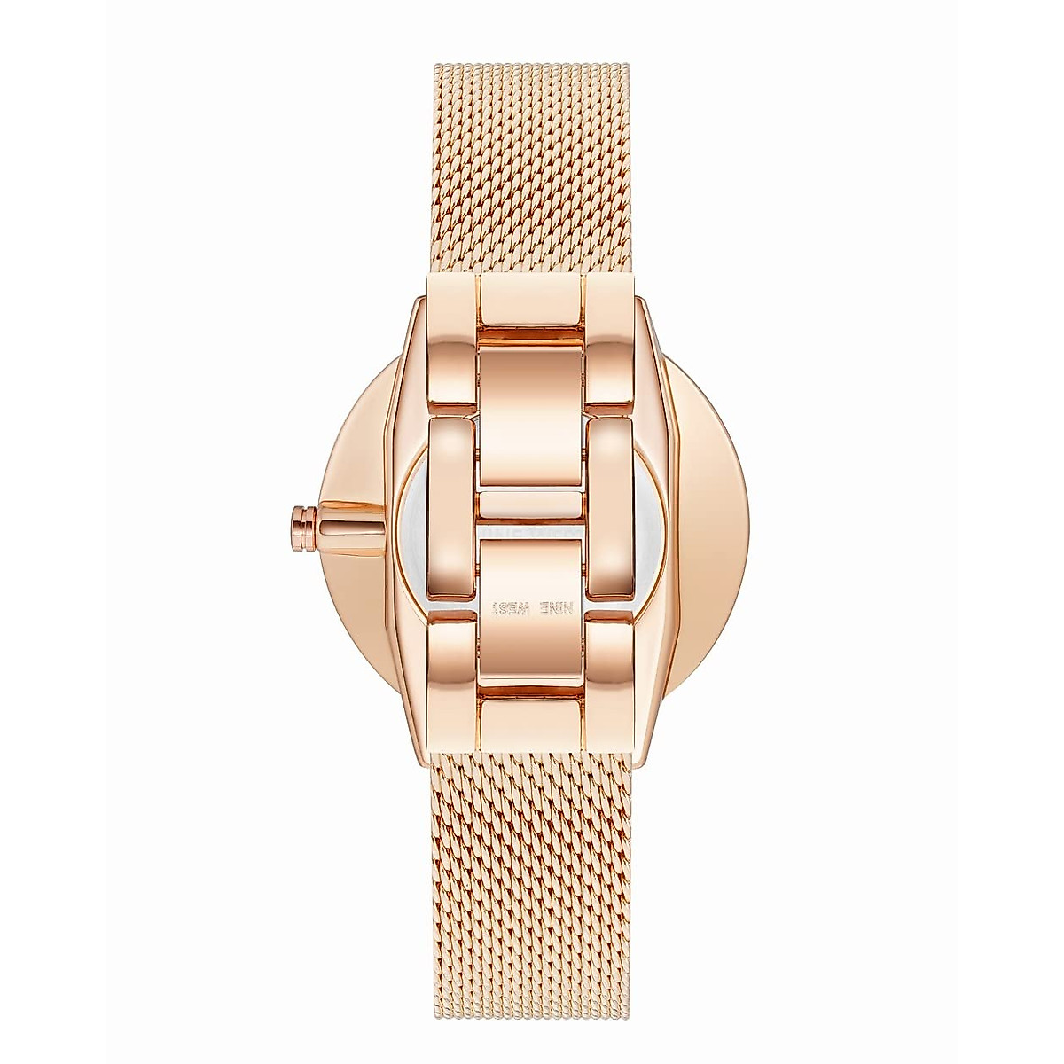 Nine West Women's Japanese Quartz Dress Watch with Stainless Steel Strap, Rose Gold, 20 (Model: NW/1980GYRG)