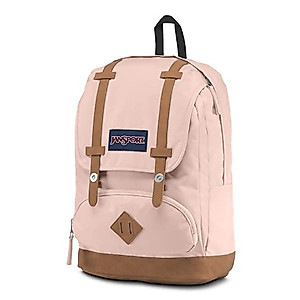 JanSport Cortlandt Laptop Backpack, Misty Rose, 15” Laptop Sleeve-Synthetic Leather Shoulder Computer Bag with Large Compartment, Padded Straps-Book Rucksack for Men, Women