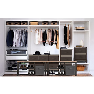 Simple Houseware 2 Tier Wood Top Shoes Bench, Rustic Brown