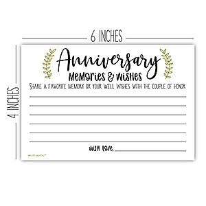 Laurel Anniversary Memories and Wishes Cards (50 Count)