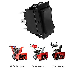 AUGREX 1687904 Snowblower Chute Rocker Switch, Chute Rotation Switch Fit for Simplicity Snapper Murray Snowblower Replace 1754865YP 1687905 1737378YP 1737379YP