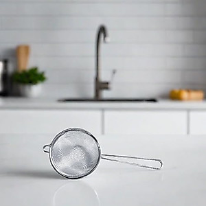 Cuisinox Fine Mesh Strainer, Stainless Steel with Handle, 3" x 8"