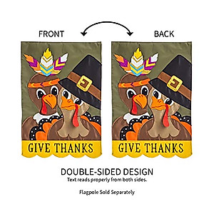 Evergreen Flag Embellished Pilgrim Couple Applique Garden Flag - 12.5 x 18 Inches Outdoor Decor for Homes and Gardens