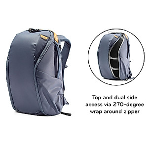 Peak Design Everyday Backpack Zip 15L Midnight, Carry-on Backpack with Laptop Sleeve (BEDBZ-15-MN-2)