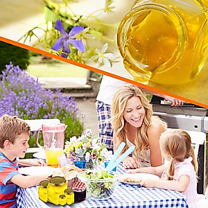 Encheng 16 oz Clear Hexagon Jars,Glass Jars With Lids(Golden),Mason Jars For Honey,Foods,Jams,Liquid,Spice Jars Herd Jars Canning Jars For Storage 12 Pack