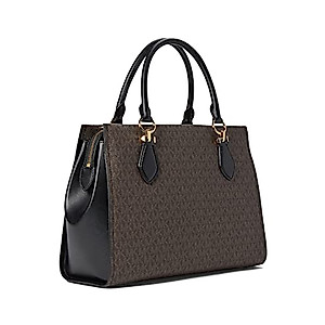 Michael Kors Marilyn Large Satchel Brown/Black One Size