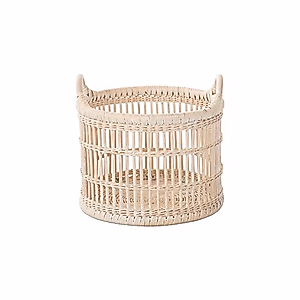 Kouboo Rattan Basket, White-wash small