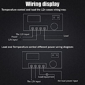 Twidec/DC 12V Temperature Controller Programmable -50 to 110 ℃ (-58 to 230 °F) Red/Blue LED Display Monitor Heating/Cooling Thermostat Control Module with NTC 10K Waterproof Sensor Probe