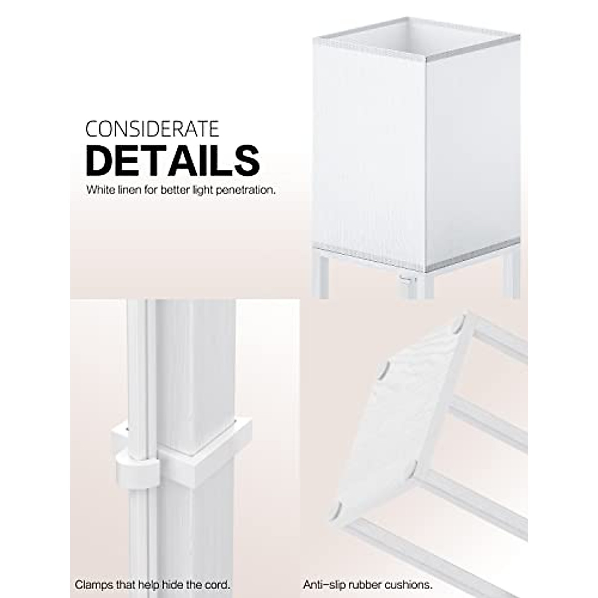 Maxsure Floor Lamp with Shelves - Touch Contro LED Floor Lamps with 3 Color Temperature