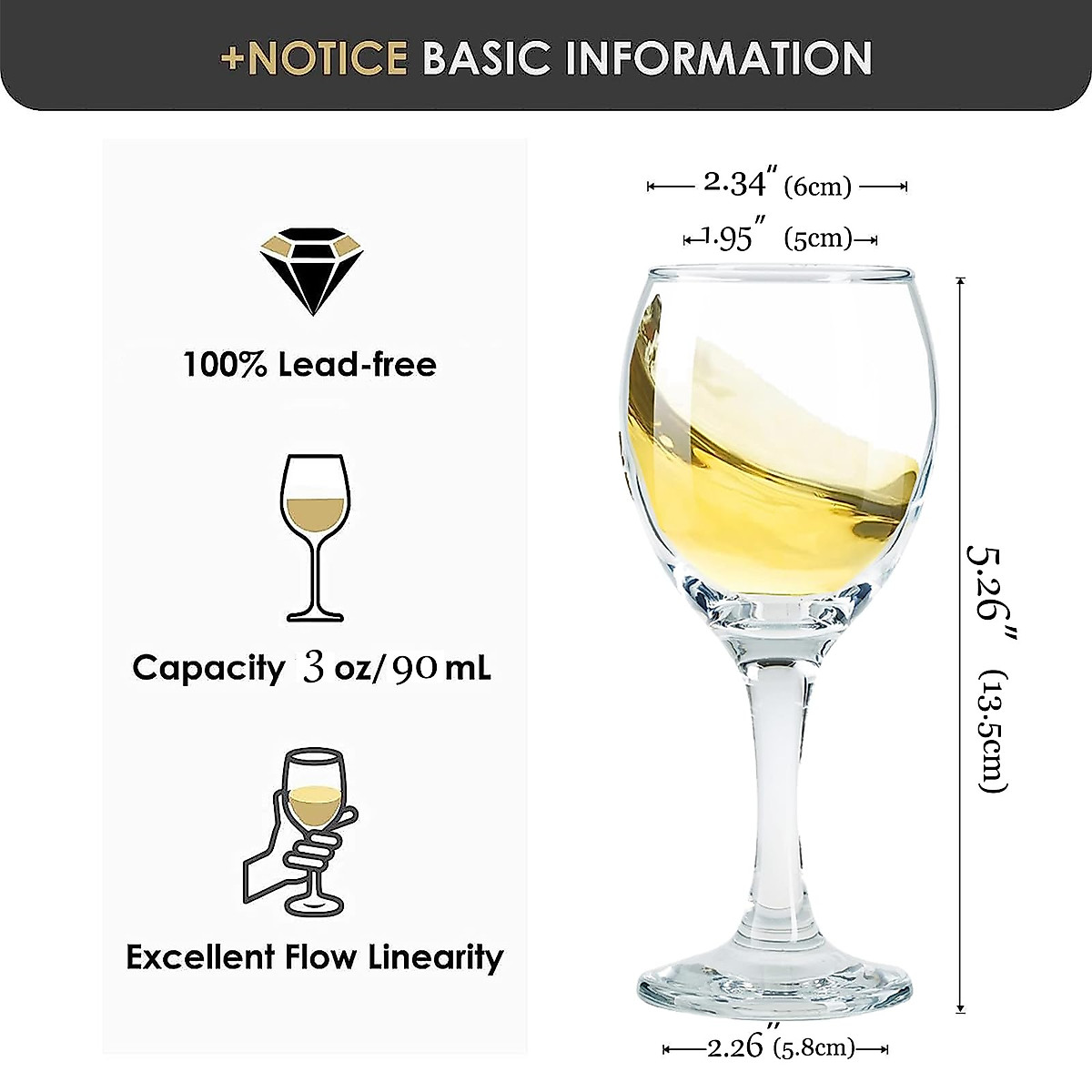 Limoncello Glasses Shot Glasses with Stem, Cordial Glasses Port Wine Glasses 3 oz(set of 6)