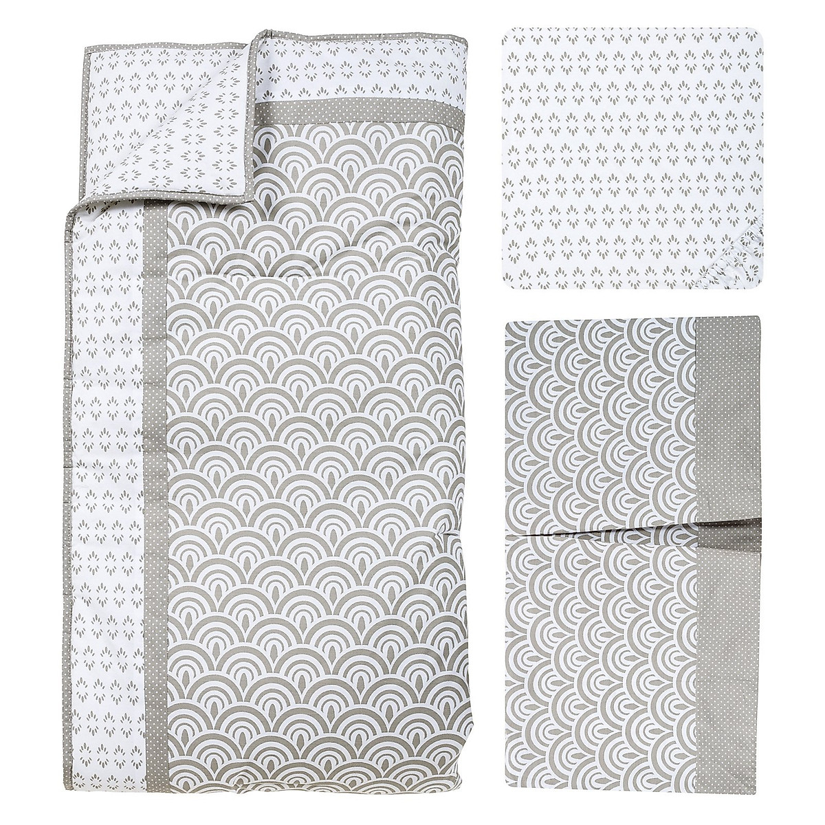 Trend Lab Art Deco 3 Piece Crib Bedding Set, Can Be Used As A Blanket Or A Playmat for Tummy Time, Includes Quilt, Fitted Crib Sheet and Skirt