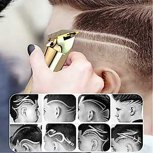 NIKULA STAR clippers for hair cutting,liners for men clippers,t blade trimmer for men,edgers clippers for men,cordless zero gapped trimmer hair clippe rechargeable with display for man ,woman (golden)