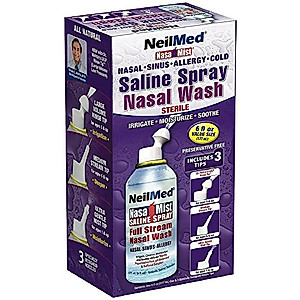 Neil Med NASA Mist Multi Purpose Saline Spray All in One, 6 Fl Oz (Pack of 6)