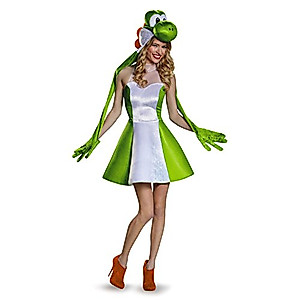Disguise Women's Yoshi Female Costume, Green, Small