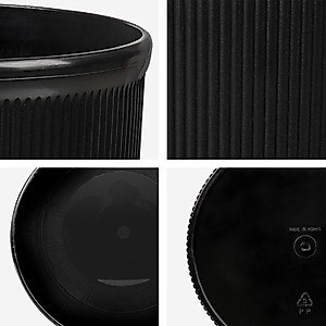 carrotez Bathroom Trash can, Small Trash Can, 2 Gallon, Office Trash can, Black Waste Basket, Plastic Garbage Container Bin for Bathroom, Kitchen, Bedroom, Under Desk, Dorm, Office