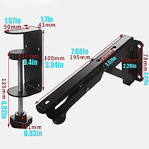 SKYZONAL Desk Keyboard Tray Clamp for DIY Custom Wooden Keyboard Trays Desk Extender Clamp (Tray Not Included) (Fits desks up to 3.15”)