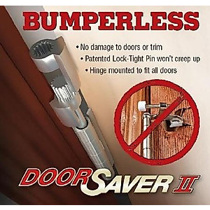 Nuk3y Door Saver 2 II Hinge Pin Stop Fits All 3" to 4-1/2" Residential Hinges (Satin Nickel)