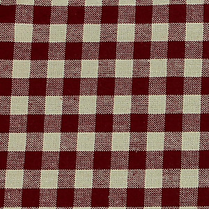 Primitive Home Decors Berry Vine Check Barn Red and Nutmeg 72" x 72" Cotton Shower Curtain