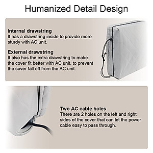 Indoor Air Conditioner Cover Window AC Unit Cover with Drawstring Double Insulation for Inside(21"x15"x3.5")