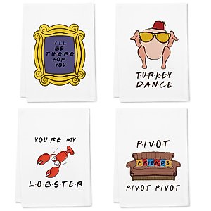 PDBOOM Friends Kitchen Towels, Friends TV Merchandise for Friends, Friends Show Gifts Housewarming Gift for Mom, Friends Frame Turkey Dance Pivot Dish Towels Sets of 4