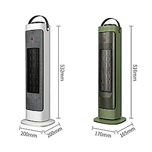Outdoor Garden Heater Electric Space Heater, Oscillating Ceramic Heater 2200W – Portable Heater with 3 Modes, Overheat Protection and Knob Operation, for Home Office Patio Hea