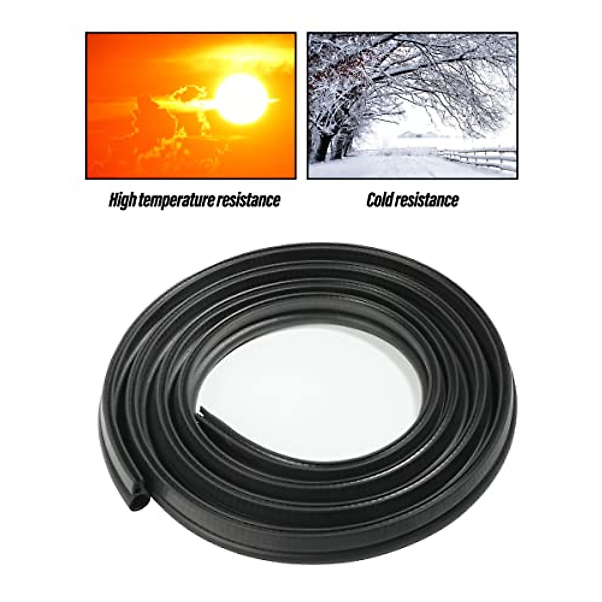 ESEWALAS 10Ft/20Ft Car Door Rubber Seal Strip with Top Bulb,Rubber Weather Seal,Automotive Weather Stripping Soundproofing Edge Guard Trim for Cars, Boats,RVs,Trucks and Home Applications (20 Feet)