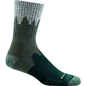 Darn Tough Men's Number 2 Micro Crew Midweight with Cushion Sock (Style 1974) - Green, Medium