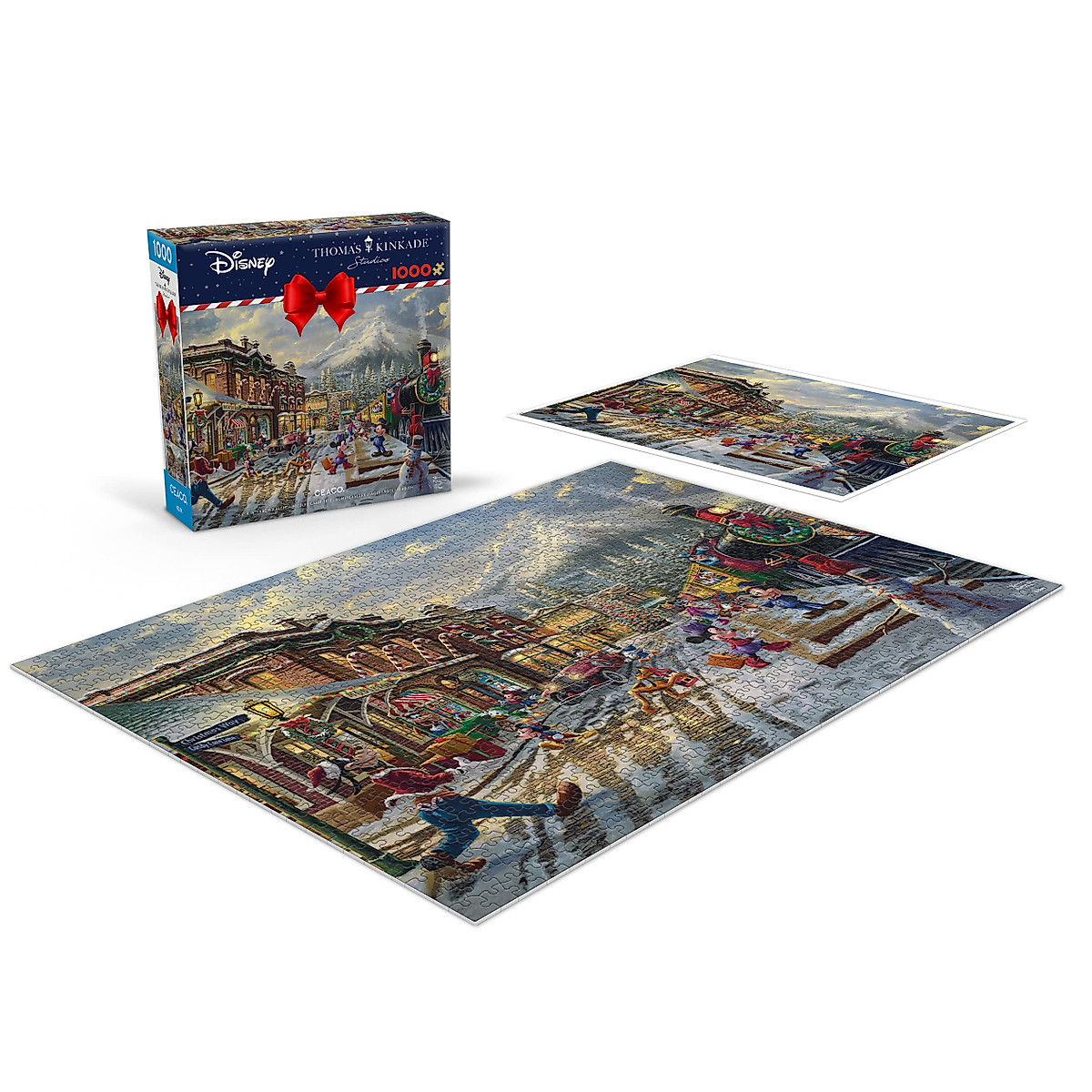 Ceaco - Thomas Kinkade - Disney - Holiday - Candy Cane Express - 1000 Piece Jigsaw Puzzle