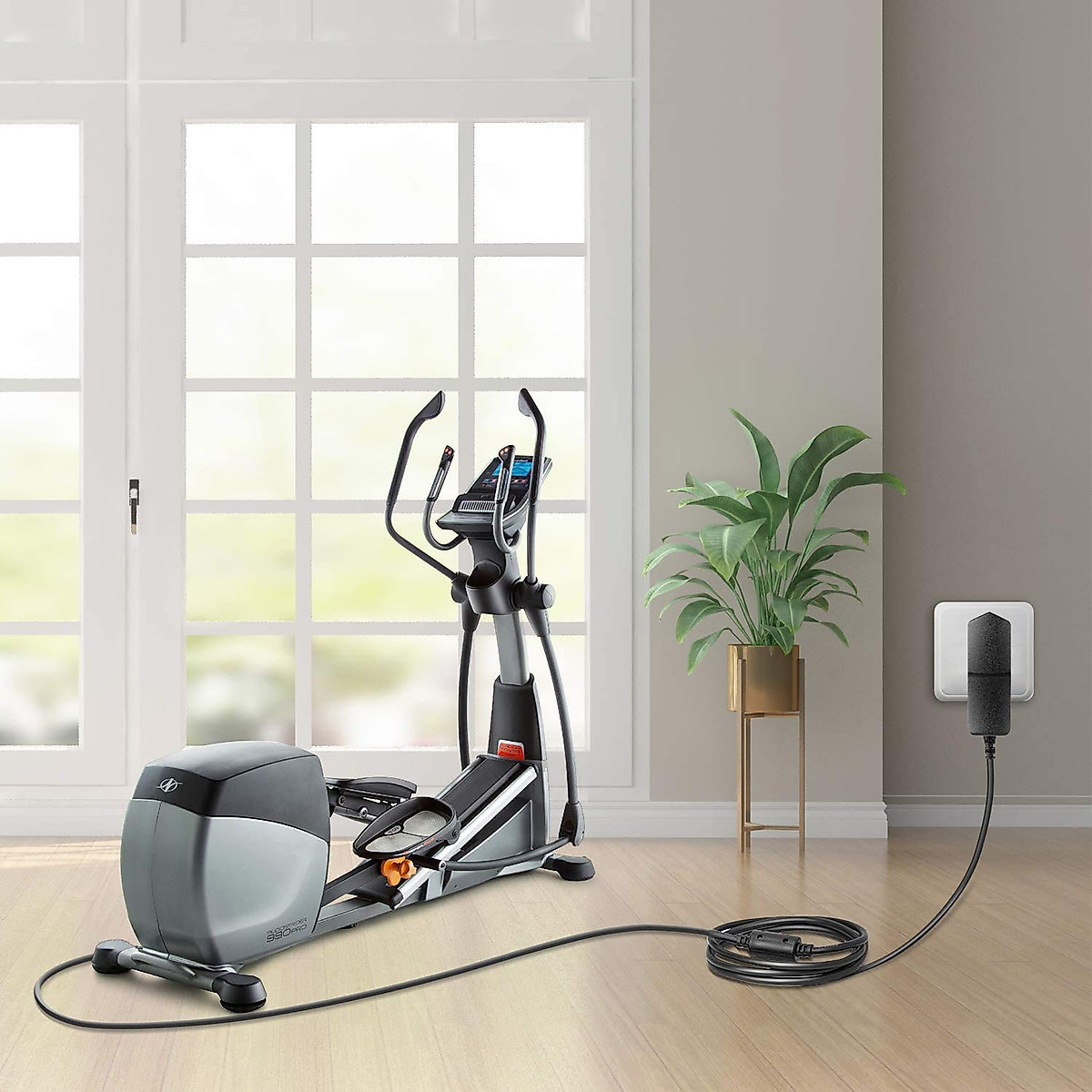 PLUSPOE 6V Power Cord for ProForm Elliptical 6.6 Ft Long AC Power Adapter Supply Charger Smart Strider 480 490 500 600 LE, 390 395 475 510 E, 510 EX, 400 700 Cardio Cross Trainer Exercise Bike