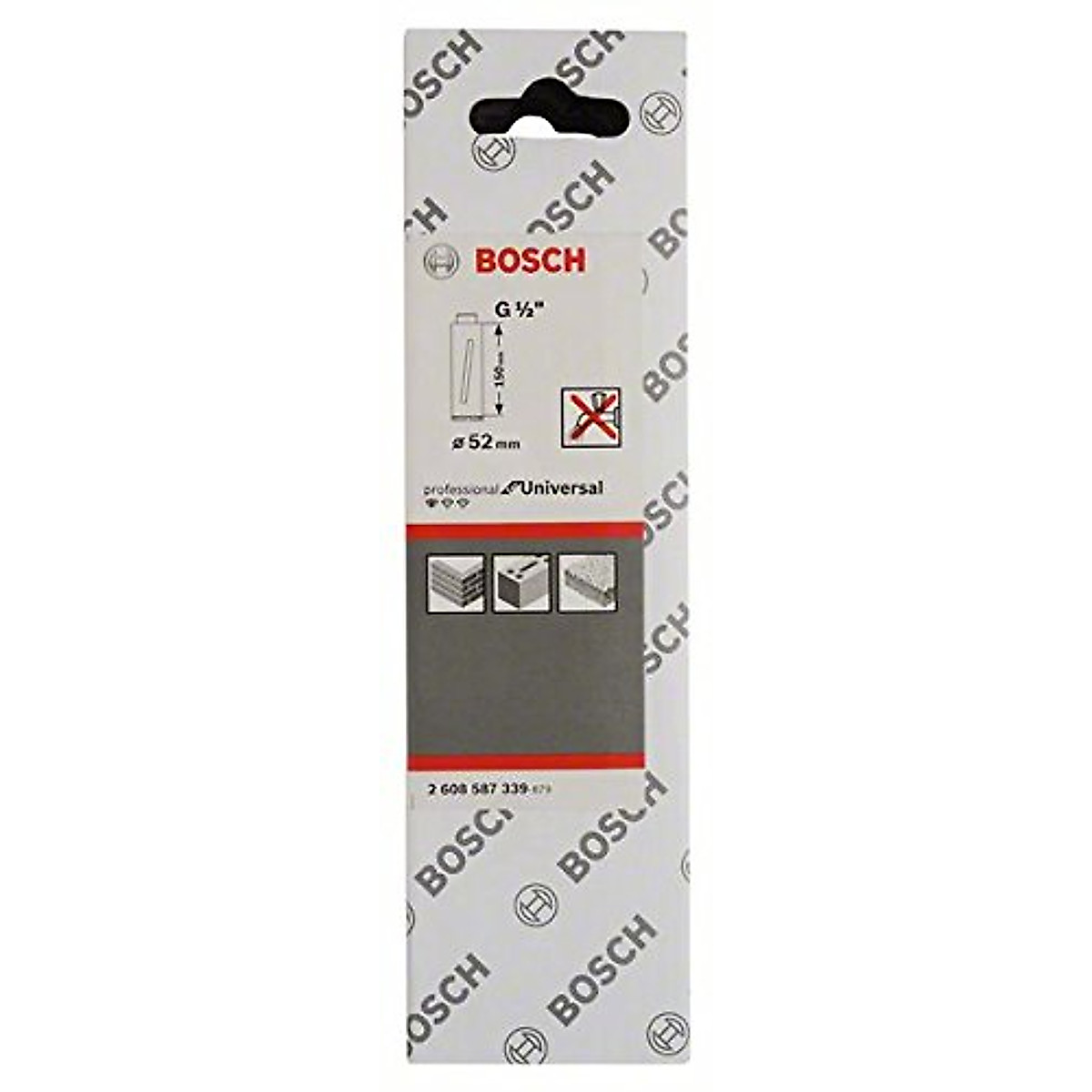Bosch 2608587339 G 1/2-Inch 52/150/7 mm Diamond Dry Core Cutter with 4 Segments