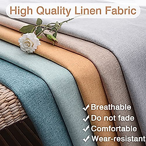 RCDPK Custom Bench Cushion Personalized Chair Pad, Garden Patio Furniture Bench Cushions, 50D High Resilience Sponge, Removable Linen Cushion Cover, for Indoor Outdoor Furniture (Custom Size, Brown)