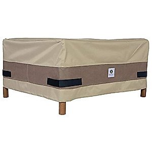 Duck Covers Elegant Waterproof 52 Inch Rectangular Patio Ottoman/Side Table Cover