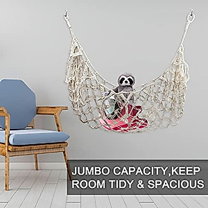 bouti1583 Toy Hammock for stuffed animal net Children's Jumbo Plush toy storage Hanging Mesh Nursery Kids Play Room Bedroom decor