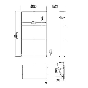 Pemberly Row Modern 3 Drawer Shoe Cabinet, 9-Pair Shoe Rack Storage Organizer in Black Matte