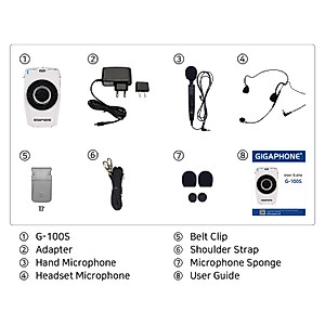 gigaphone G100S 30W Portable Voice Amplifier with Microphones