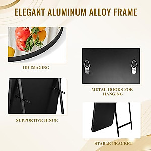 ABSWHLM Arched Full Length Mirror 63"x18" Aluminum Alloy Frame Floor Mirror for Living Room, Bedroom Hanging Standing or Leaning Wall-Mounted, Black