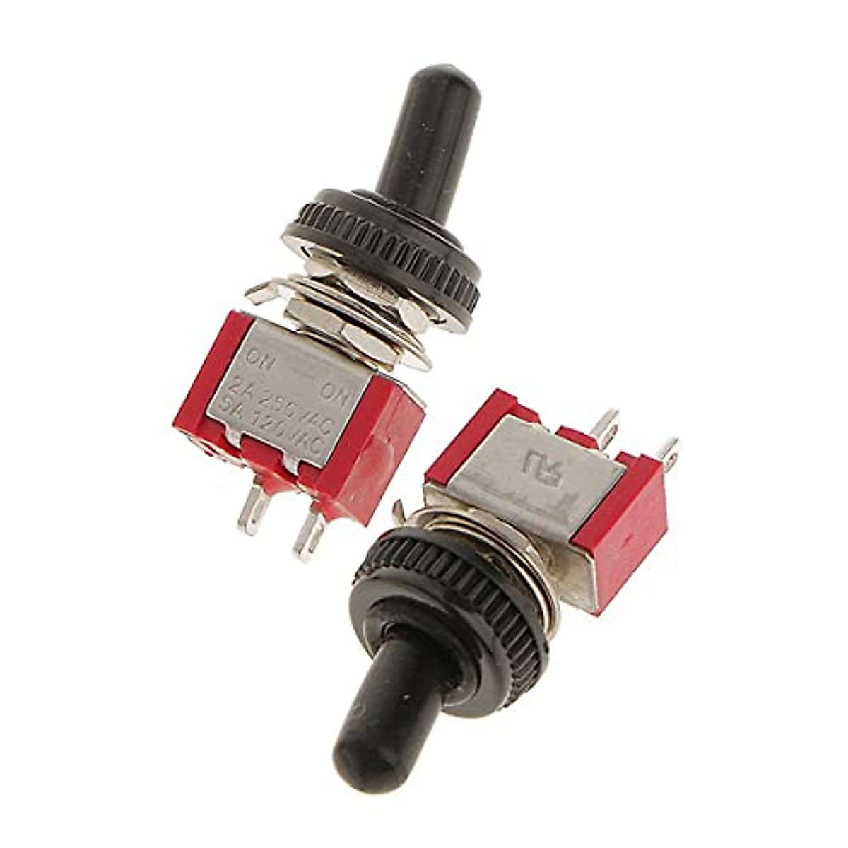 TEHAUX 5, Function Micro DIY + Electric Car Equipment, Toggle with X Boat Automatic Position Rocker Safety Red On/Switch+ Replacement Miniature Machines Marine Small Mini