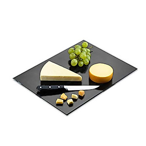 Tempered Black Glass Cutting Board – Long Lasting Black Glass – Scratch Resistant, Heat Resistant, Shatter Resistant, Dishwasher Safe. (XLarge 16x20")