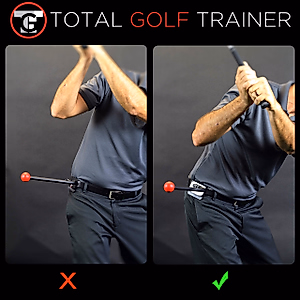 TOTAL GOLF TRAINER Hip - Swing Improvement Aid Precise Hip Rotation, Power, & Consistency - Golf Training Tool for Perfect Swings - Correct Faults and Enhance Your Game